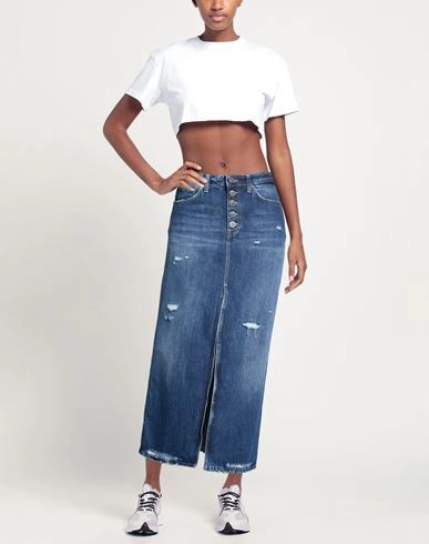 DONDUP Cotton Denim Pencil Skirt