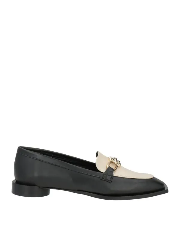 ALOHAS Two-tone Embellished Leather Loafers