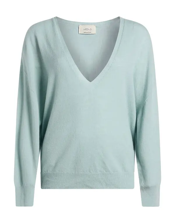 VICOLO Sweater Turquoise Size Wool, Cashmere