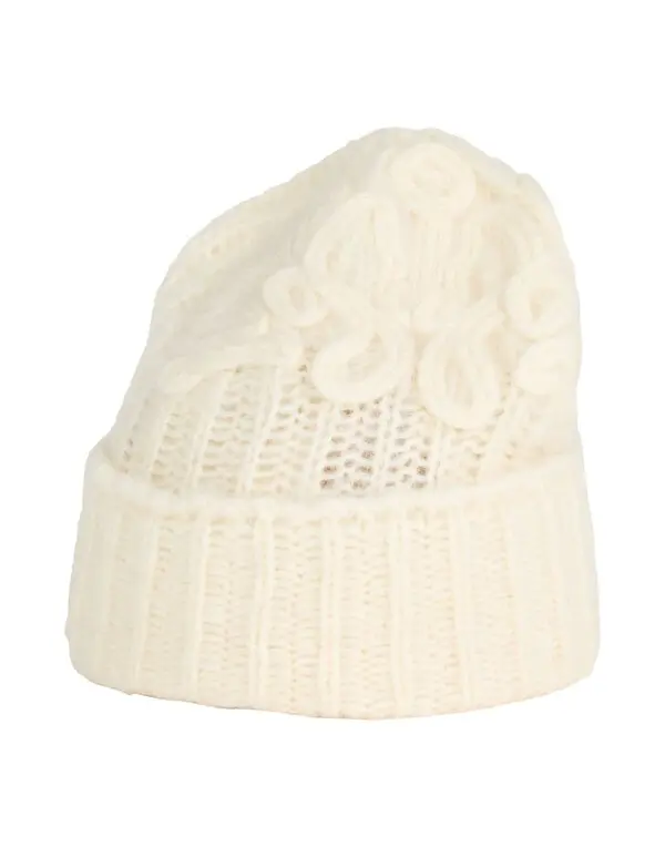 DONDUP Hat Cream Size Acrylic, Polyamide, Mohair Wool