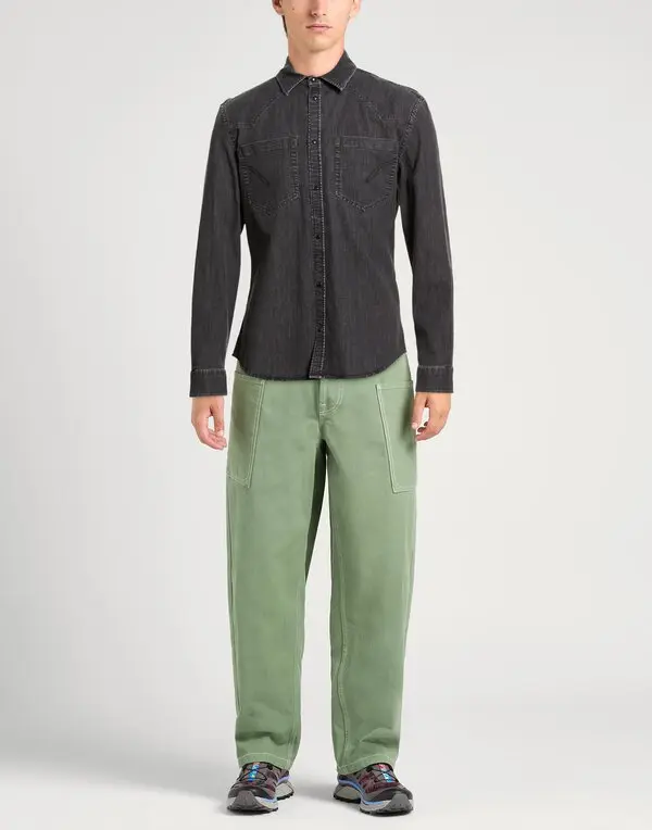 DONDUP Denim Shirt Size Cotton, Viscose, Polyester, Elastane