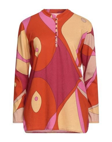 Majestic Filatures T-shirt Rust Size Cotton, Linen - Red
