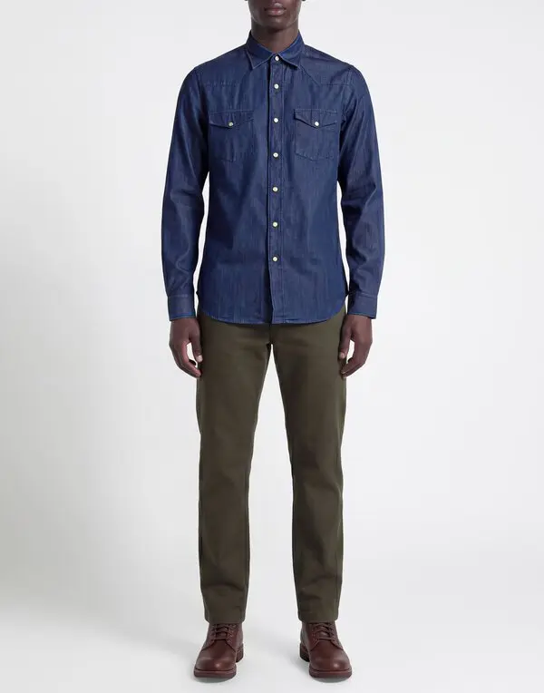 LARDINI Denim Shirt Size Cotton