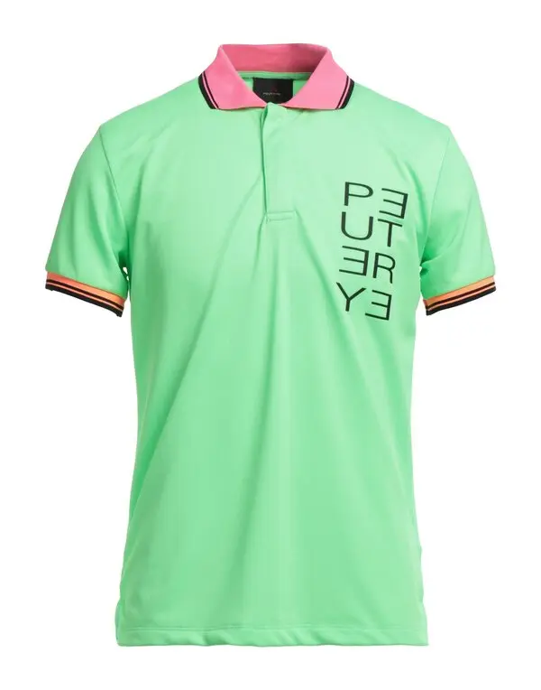 Peuterey Polo Shirt Lime Size Polyamide, Elastane