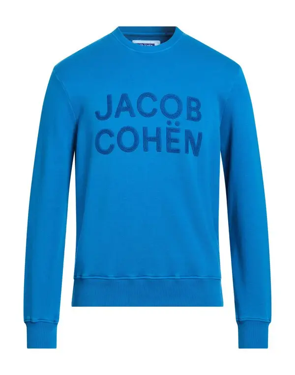 JACOB COHЁN Sweatshirt Azure Size Cotton, Polyamide