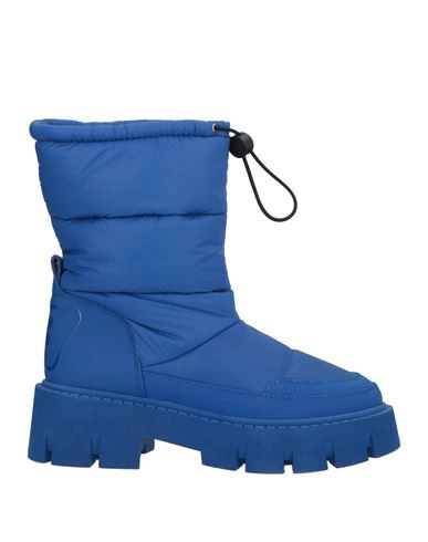 COPENHAGEN  Quilted Textile Ankle Boots - Blue