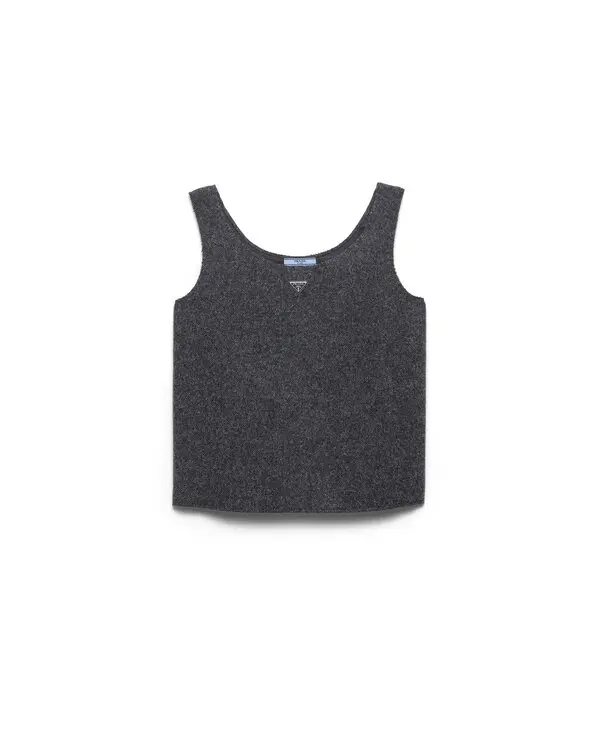 Prada Shetland Wool Top - Grey