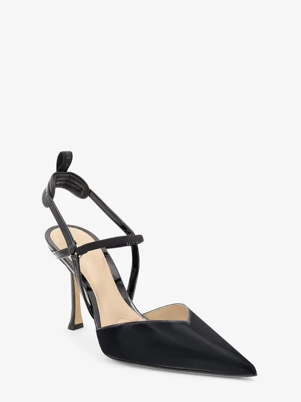 Fendi Patent Leather Slingback High Heel - Black