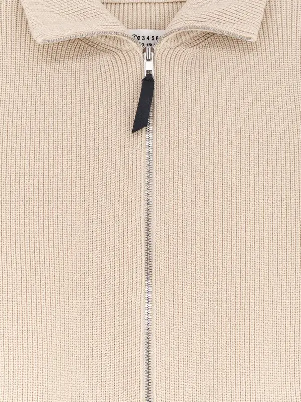 MAISON MARGIELA Wool Blend Zip-up Cardigan