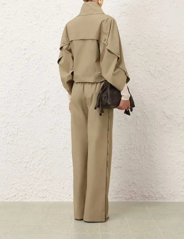 Zimmermann Valiant Button Pant - Olive