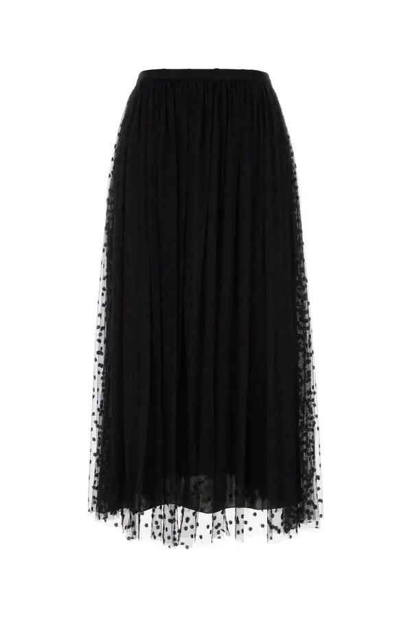 Alberta Ferretti Mesh Skirt - Black