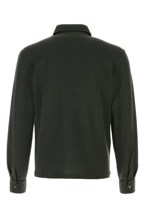 THE ROW Dark Knit Reyes Polo Shirt