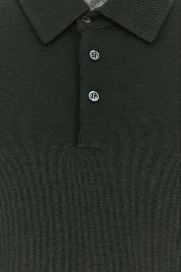 THE ROW Dark Knit Reyes Polo Shirt