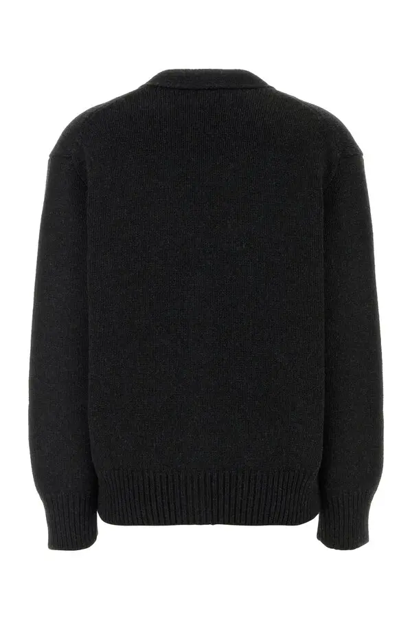 THE ROW Slate Stretch Cashmere Blend Pranavi Cardigan