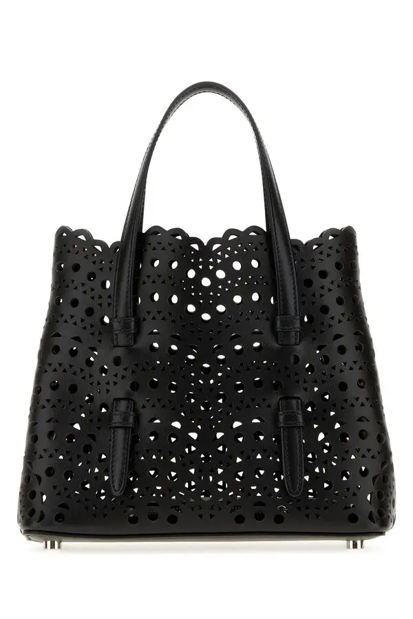 Alaïa Leather Mina 20 Handbag - Black