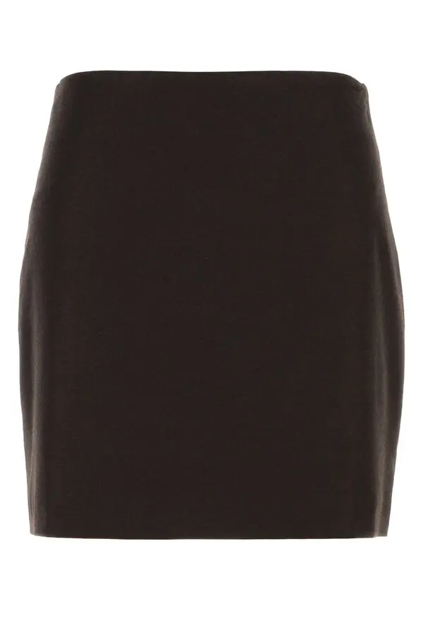 LE SULLY STUDIO Stretch Flannel Mini Skirt