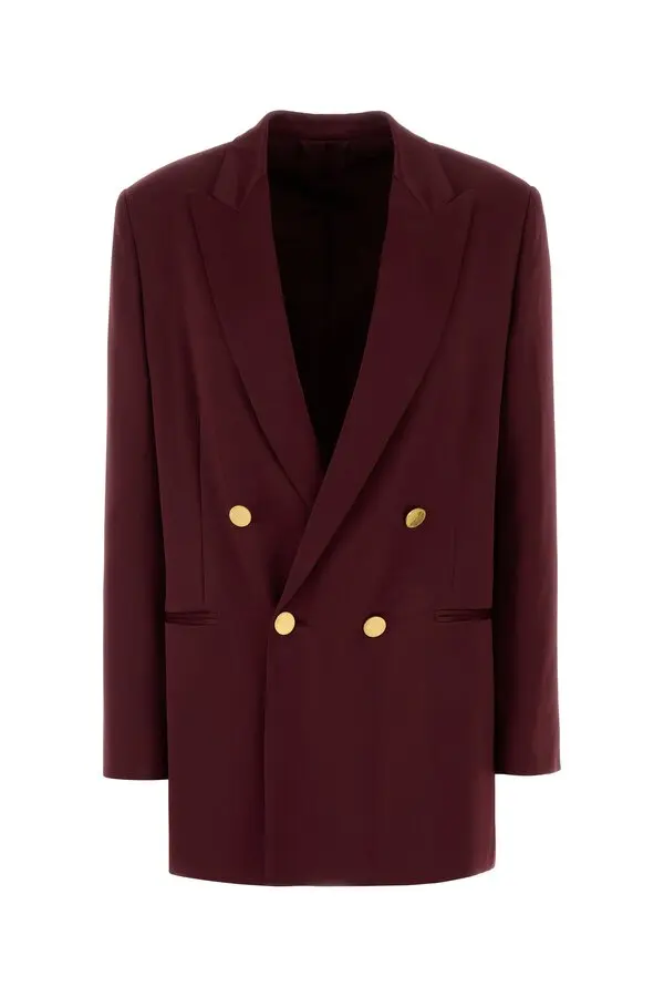 Alberta Ferretti Tyrian Satin Blazer