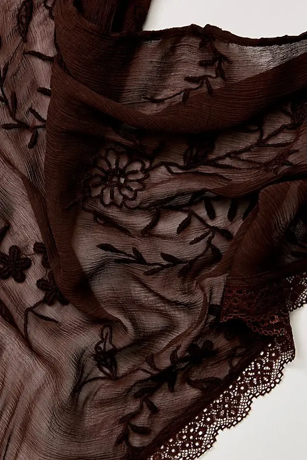 Free People Lucie Hair Scarf - Chocolate