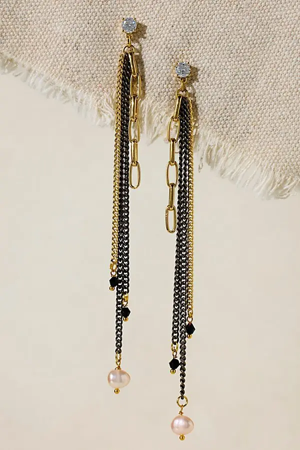 MARLY MORETTI Dangle Mix Earrings - Gold