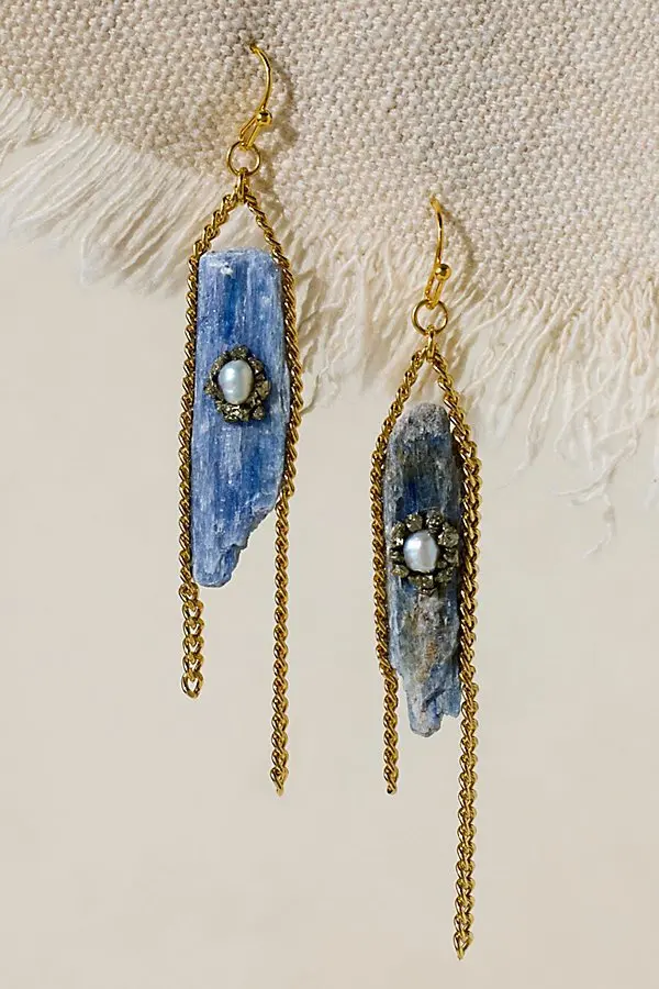 MARLY MORETTI Stone Drop Earrings - Kyanite