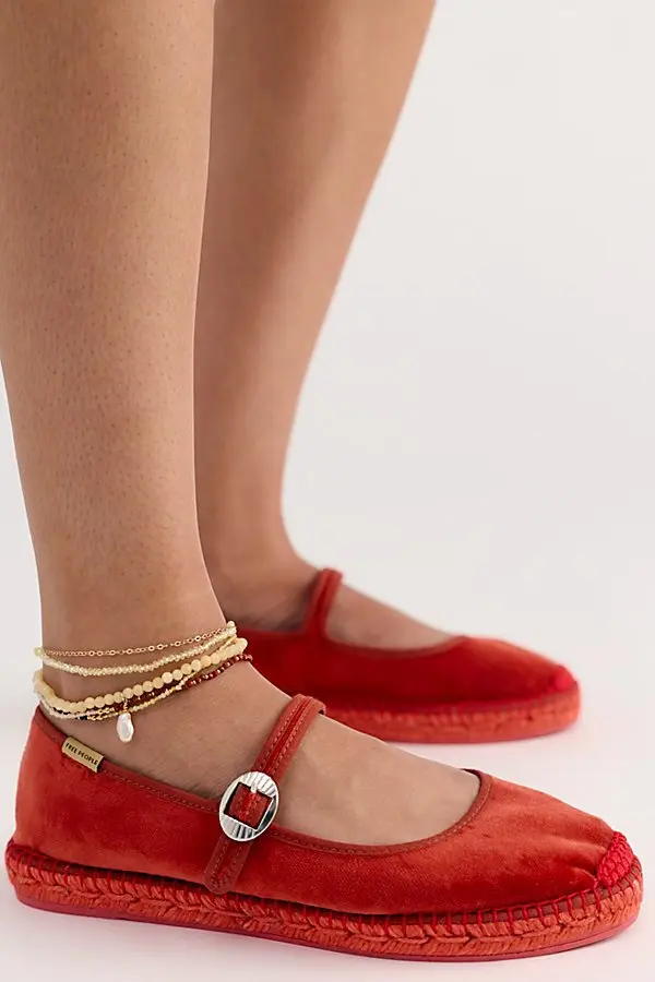 FP VEGAN COLLECTION Velvet Mary Jane Espadrilles