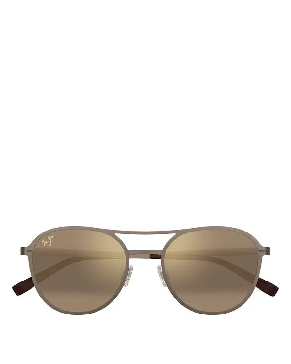 Maui Jim Half Moon Round Sunglasses, 53mm
