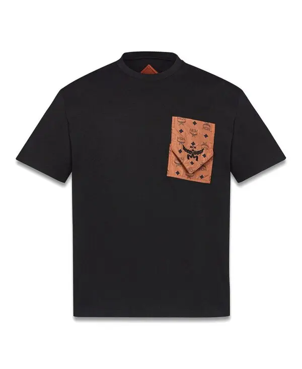 Mcm Monogram Patch Pocket T-shirt In Organic Cotton