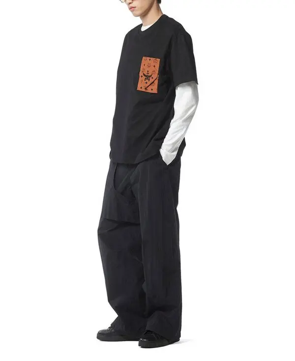 Mcm Monogram Patch Pocket T-shirt In Organic Cotton