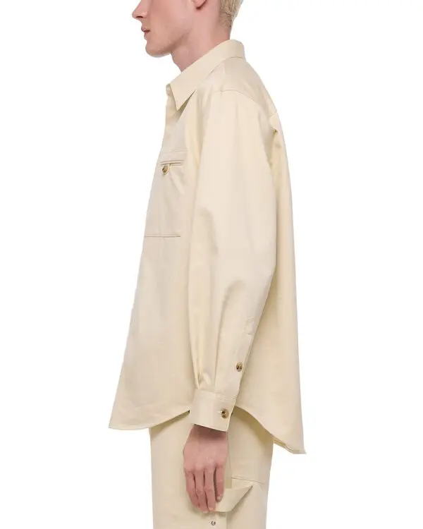 Helmut Lang Chino Twill Pocket Overshirt - Oatmeal