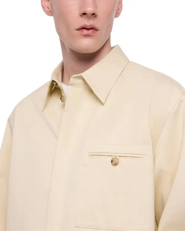 Helmut Lang Chino Twill Pocket Overshirt - Oatmeal