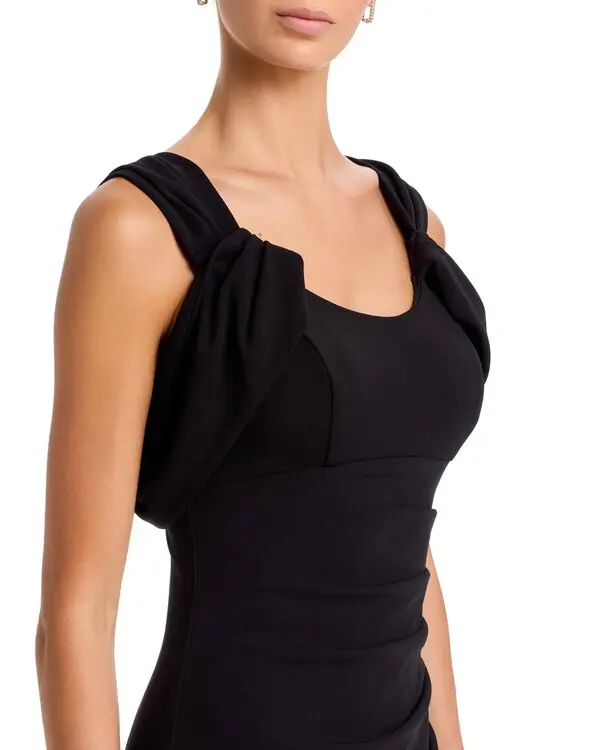 Eliza J Draped Shoulder Mermaid Gown