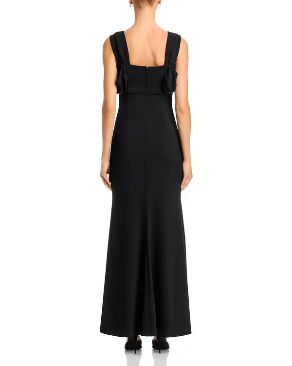 Eliza J Draped Shoulder Mermaid Gown