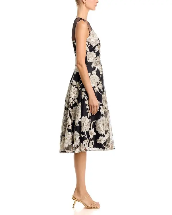 Eliza J Lace Sleeveless Midi Dress