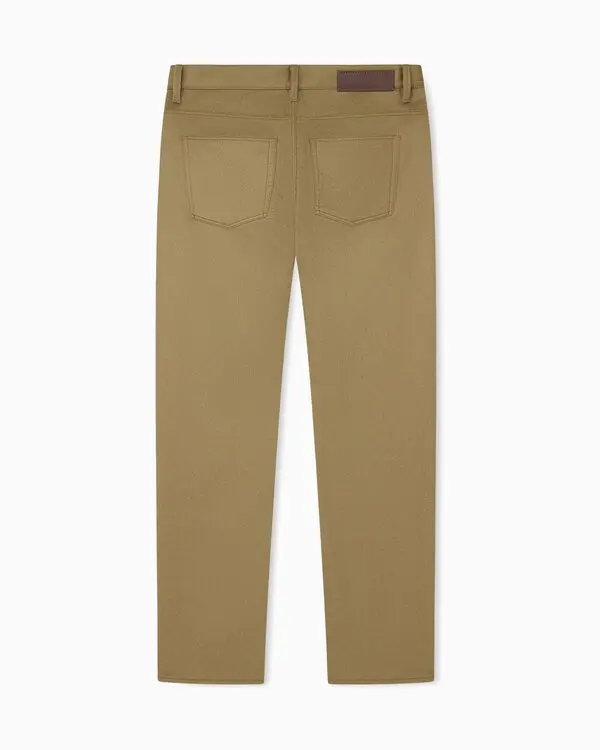 Giorgio Armani Regular Fit Five-pocket Pants In Cashmere Flannel