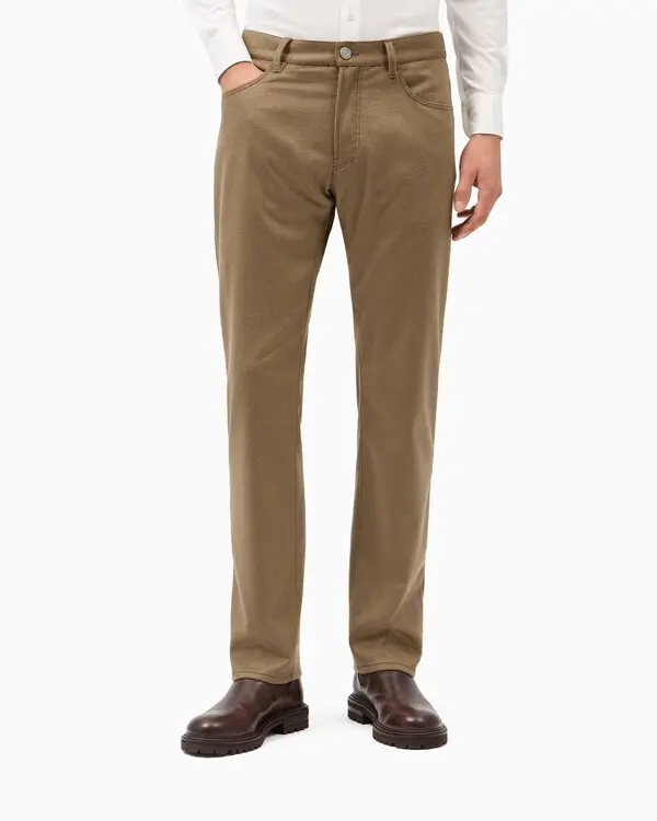 Giorgio Armani Cashmere Flannel Five-pocket Pants