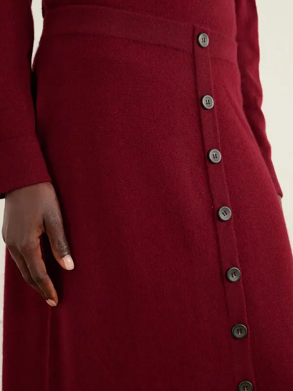 Altuzarra Callahan Cashmere Maxi Skirt - Burgundy