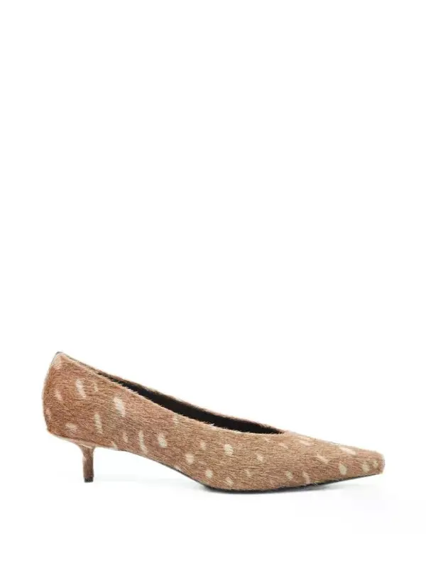 Loulou De Saison Deer-print Pony-effect Pumps - Brown