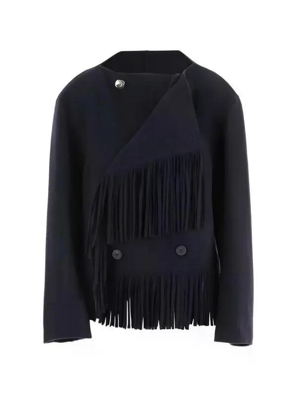 Carven Fringe-trimmed Double-breasted Jacket