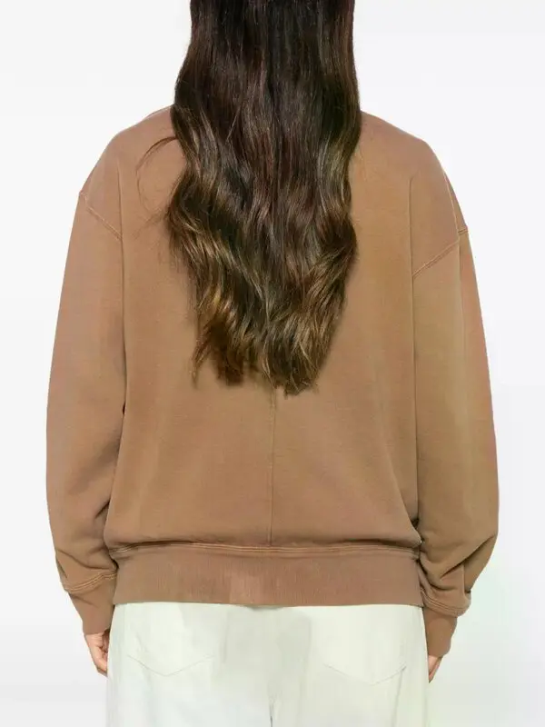 MARANT ETOILE Logo Embroidered Patch-pocket Cardigan - Brown