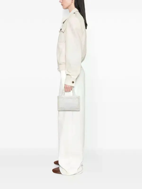 Dior 2020 Mini Embroidered Canvas Camouflage Book Tote Bag - White
