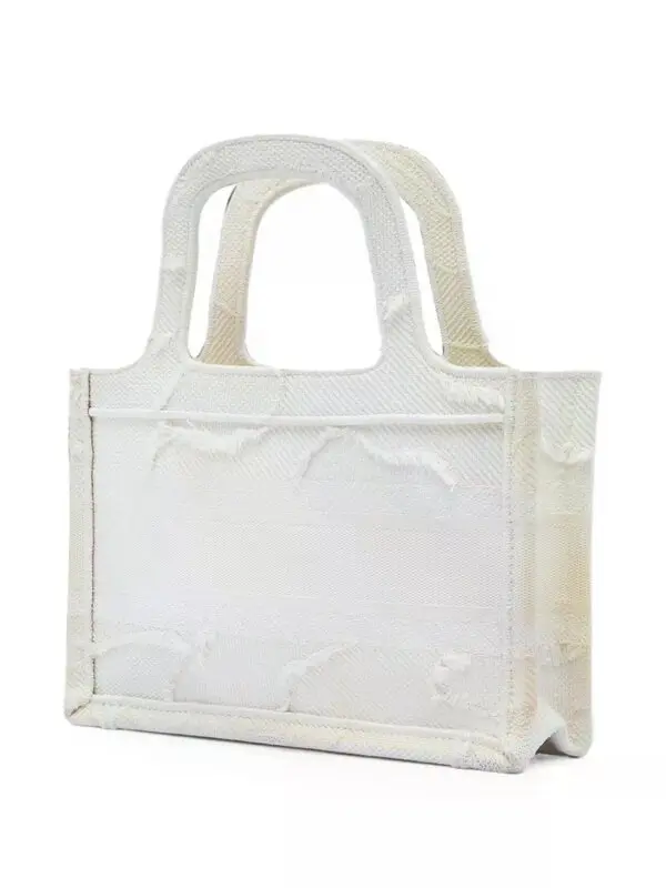 Dior 2020 Mini Embroidered Canvas Camouflage Book Tote Bag - White