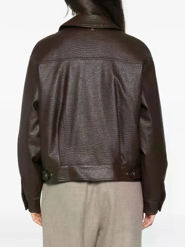 TWINSET Textured Leather Jacket