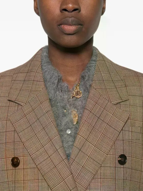 Chloé Double-breasted Check Jacket