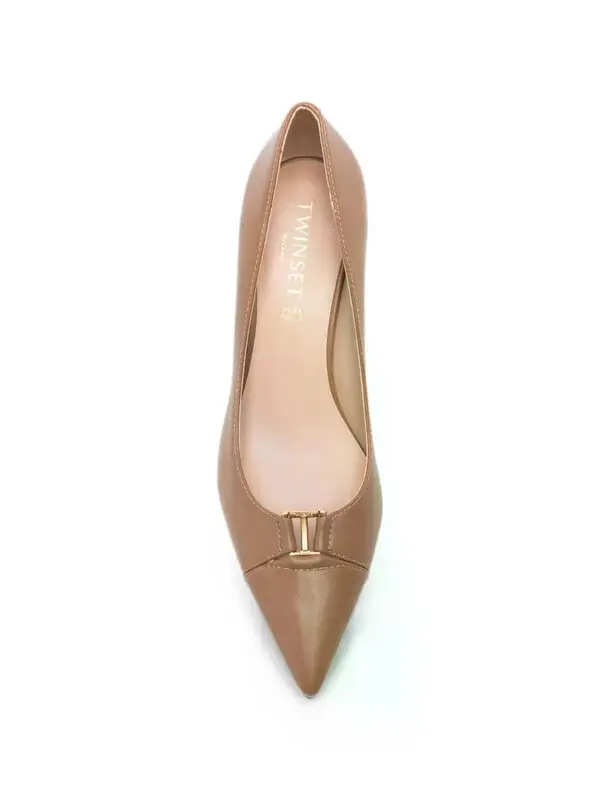 TWINSET Leather Pointed Toe High Heel Court Shoes