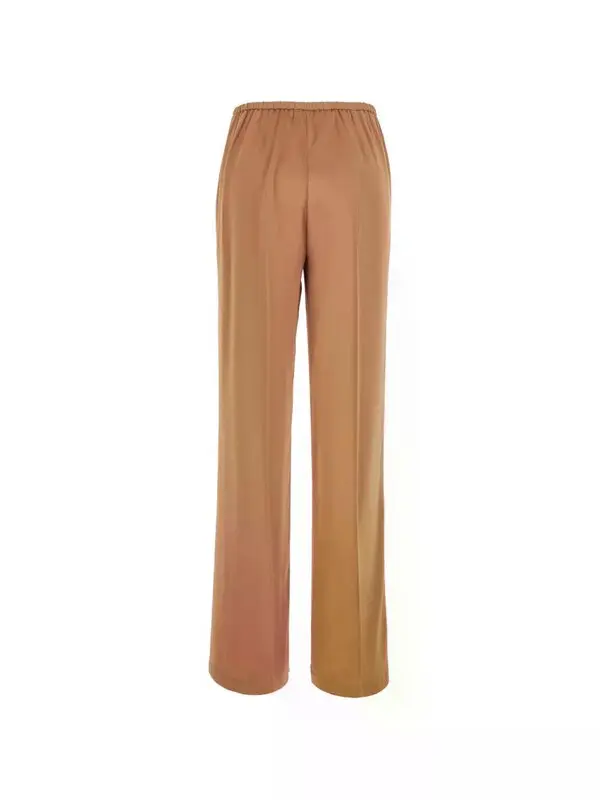 FORTE_FORTE Crepe Texture Pressed Crease Straight-leg Trousers