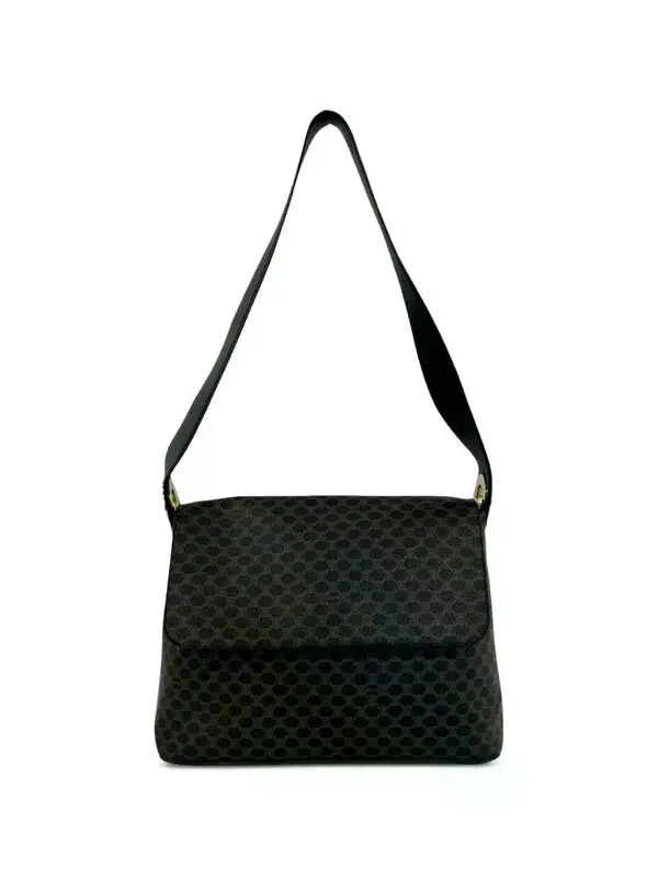 Celine Macadam Coated Canvas Shoulder Bag - Brown
