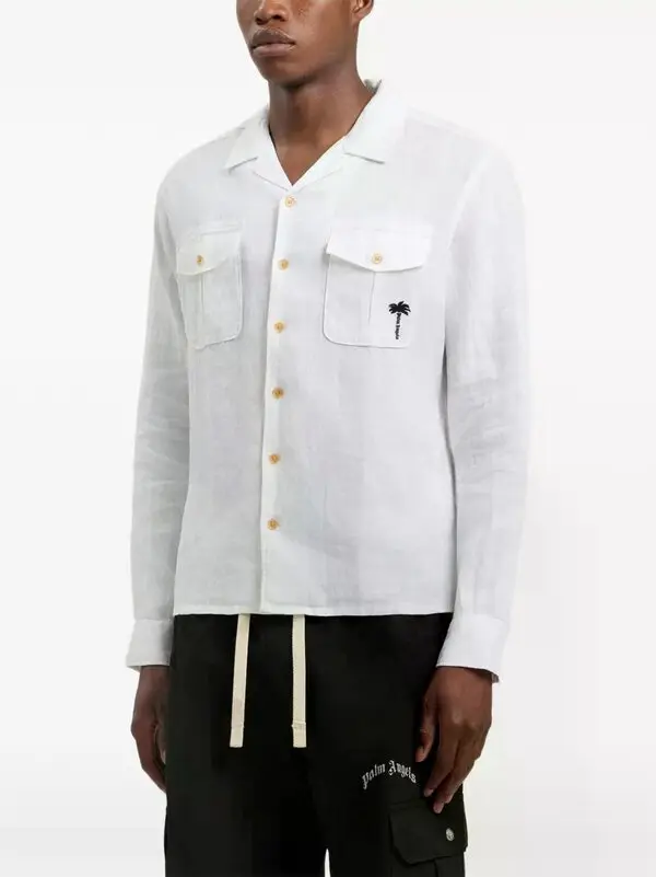 Palm Angels Palm Tree Bowling Shirt