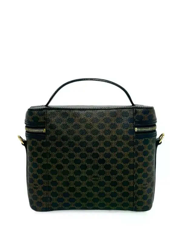 Celine 1996 Macadam Coated Canvas Vanity Bag Satchel