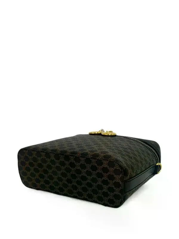 Celine 1996 Macadam Coated Canvas Vanity Bag Satchel