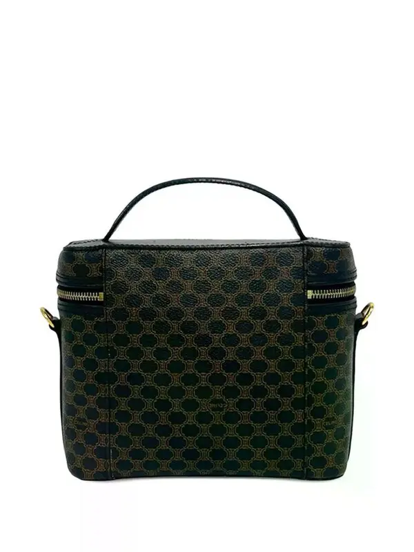 Celine 1996 Macadam Coated Canvas Vanity Bag Satchel